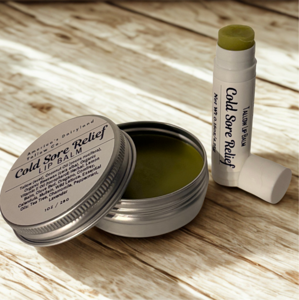 Cold Sore Relief Lip Balm – America's Dairyland Tallow Co.